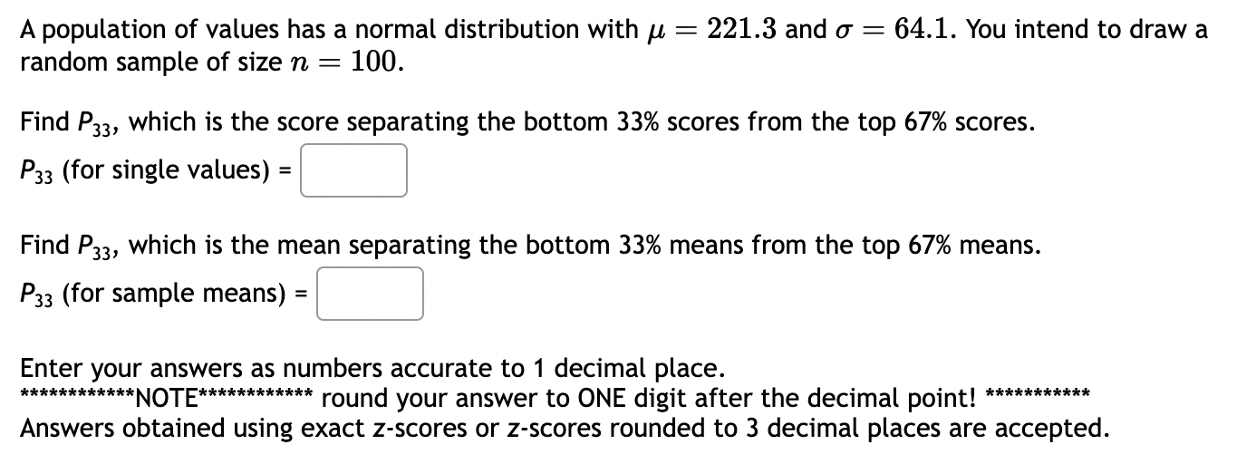 Solved A population of values has a normal distribution with | Chegg.com