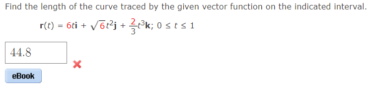 Solved Find the length of the curve traced by the given | Chegg.com