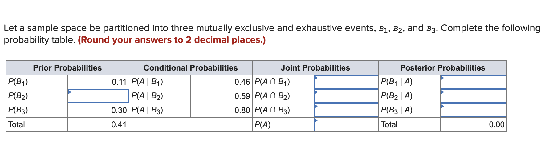 Solved Let a sample space be partitioned into three mutually | Chegg.com