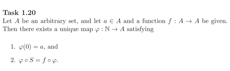 Solved Task 1.20 Let A be an arbitrary set, and let a∈A and | Chegg.com