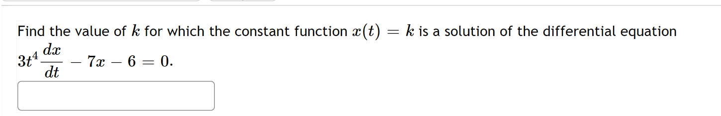 Solved Find the value of k for which the constant function | Chegg.com