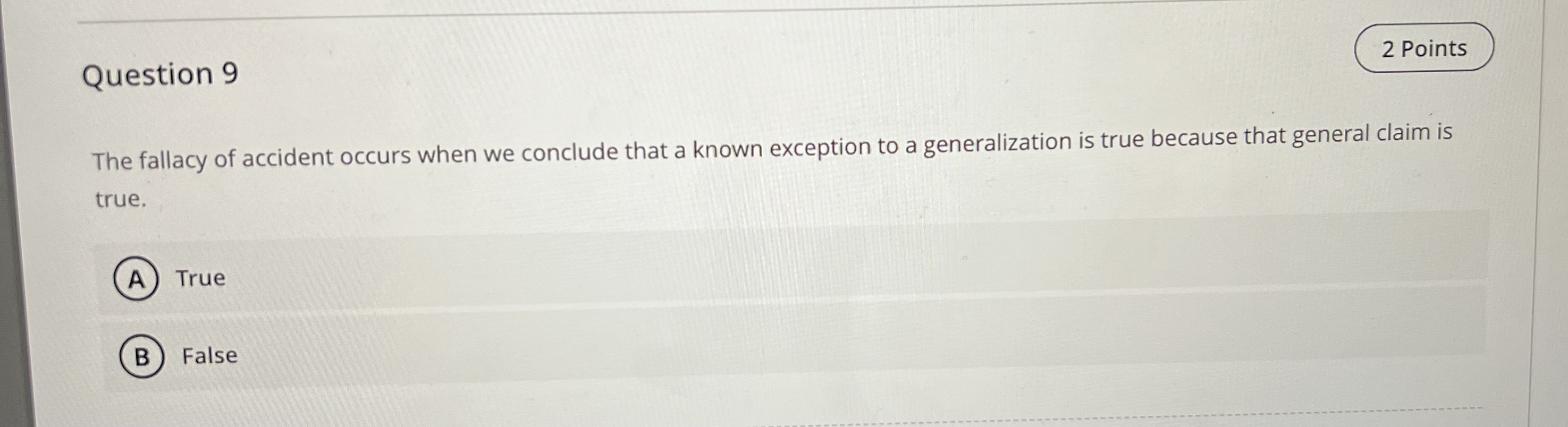 Solved An appeal to ignorance fallacy occurs when an | Chegg.com
