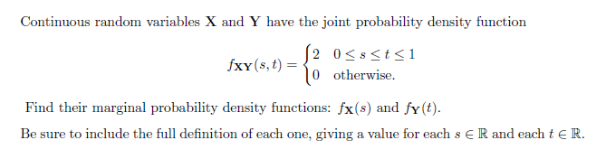 Solved Continuous random variables X and Y have the joint | Chegg.com