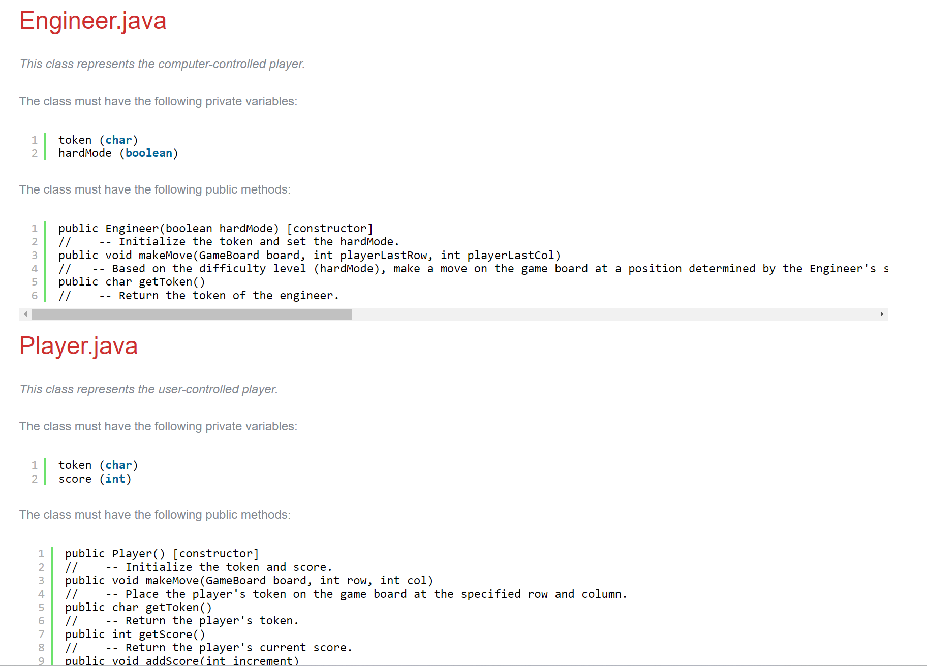 Fill out what is required from the engineer.java | Chegg.com