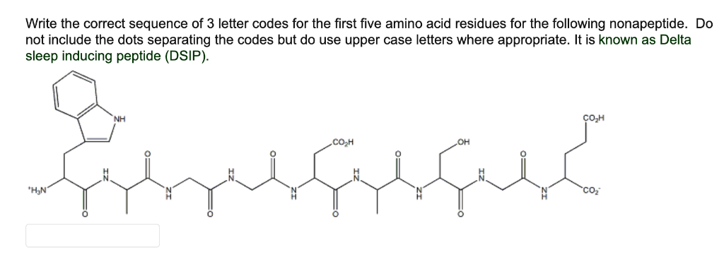 Solved Write the correct sequence of 3 letter codes for the | Chegg.com