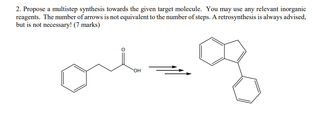 Solved 2. Propose a multistep synthesis towards the given | Chegg.com