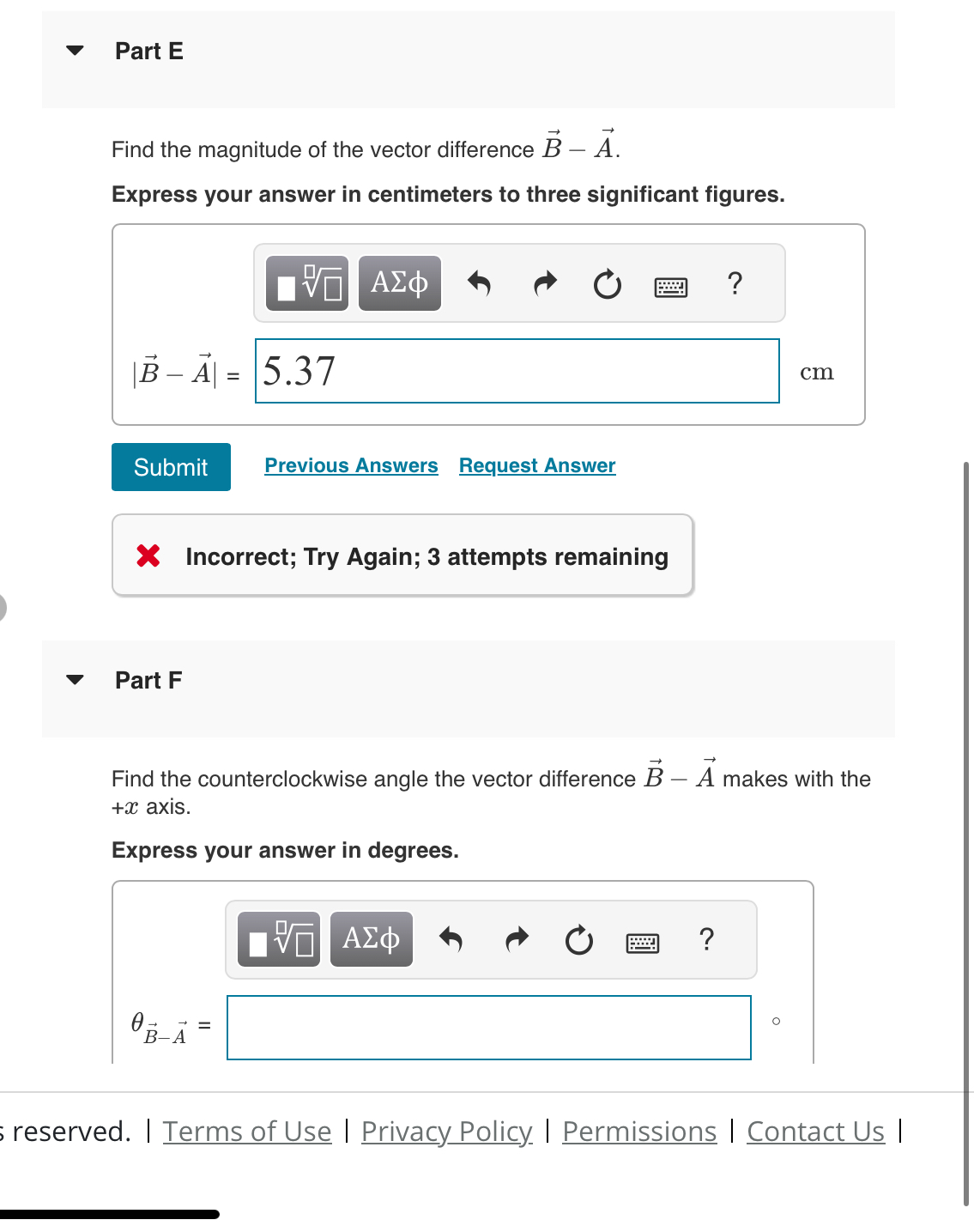 Solved Vector vec(A) ﻿has components Ax=1.20cm,Ay=2.45cm; | Chegg.com