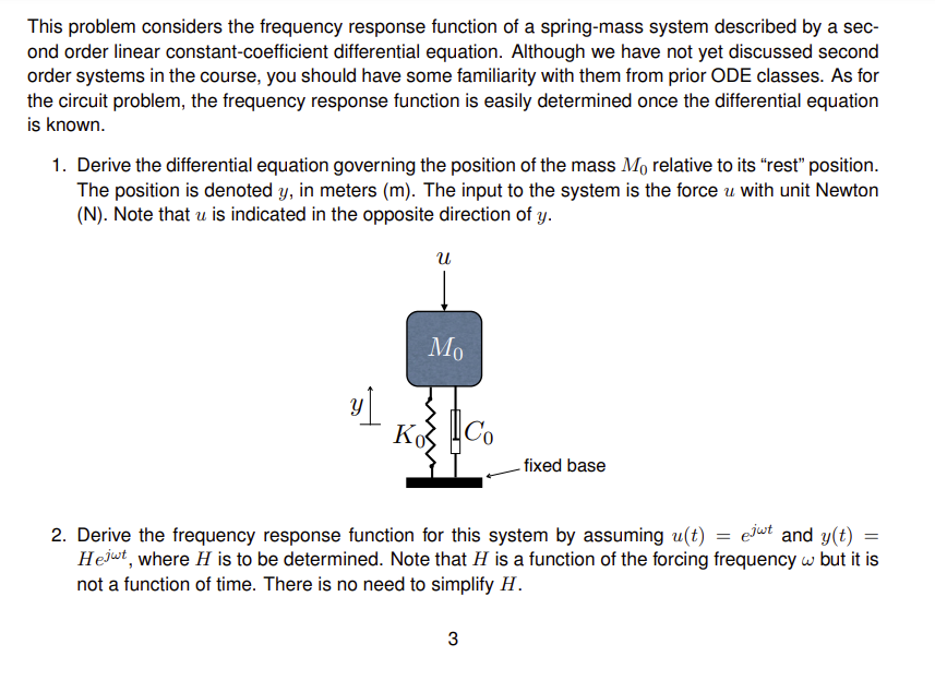Solved This problem considers the frequency response | Chegg.com