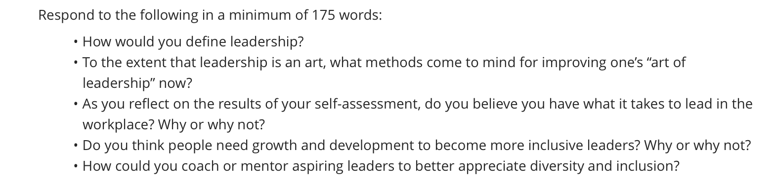 Solved Respond to the following in a minimum of 175 words: - | Chegg.com