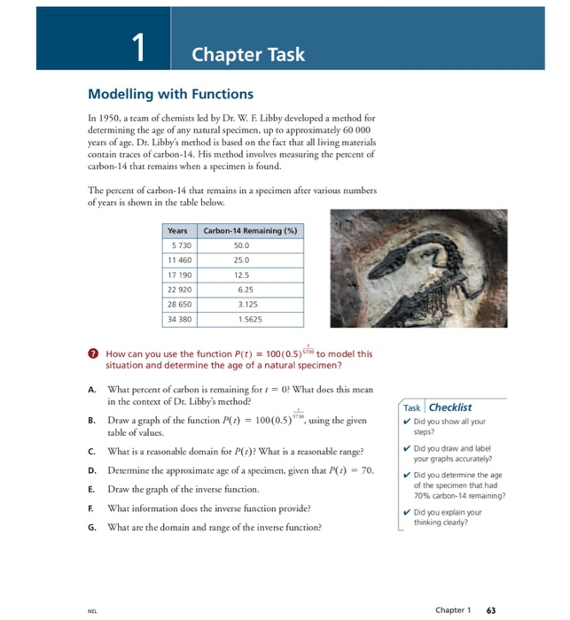 Solved Chapter Task Modelling with Functions In 1950, a team | Chegg.com