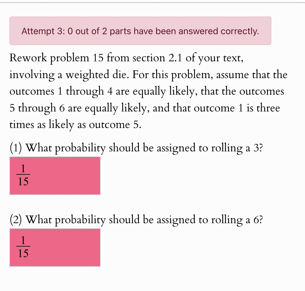Solved Attempt 3: 0 ﻿out of 2 ﻿parts have been answered | Chegg.com
