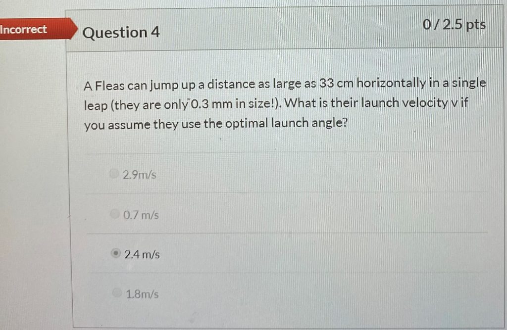 Solved A Fleas can jump up a distance as large as 33cm | Chegg.com
