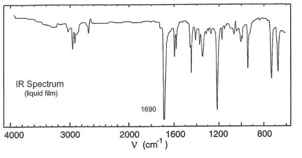 Solved IR Spectrum (liquid film) 1690 4000 3000 1200 2000 V | Chegg.com