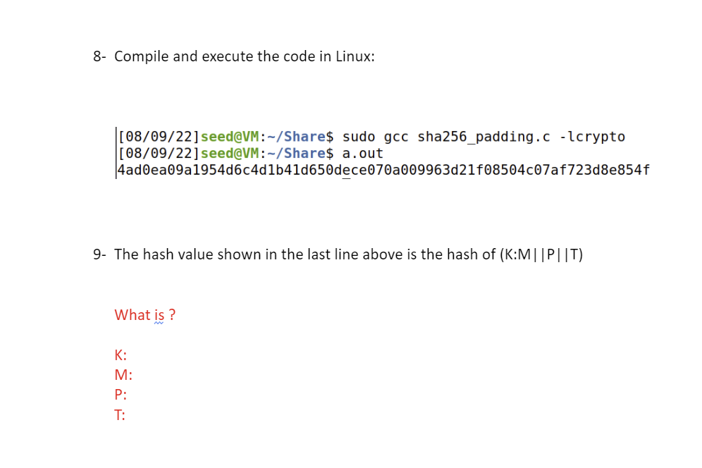 Solved sha256_padding.c /* sha256_padding. C∗/ \#include | Chegg.com