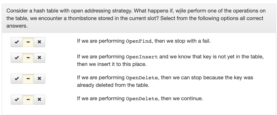 Solved Consider a hash table with open addressing strategy. | Chegg.com