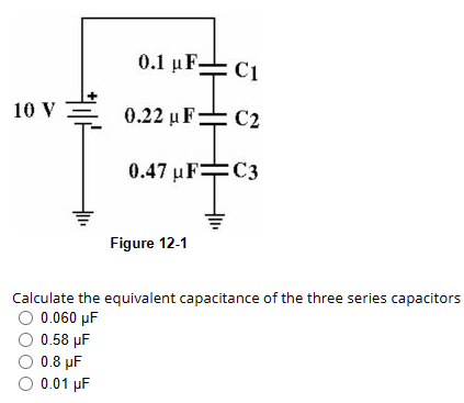 Solved Calculate the equivalent capacitance of the three | Chegg.com