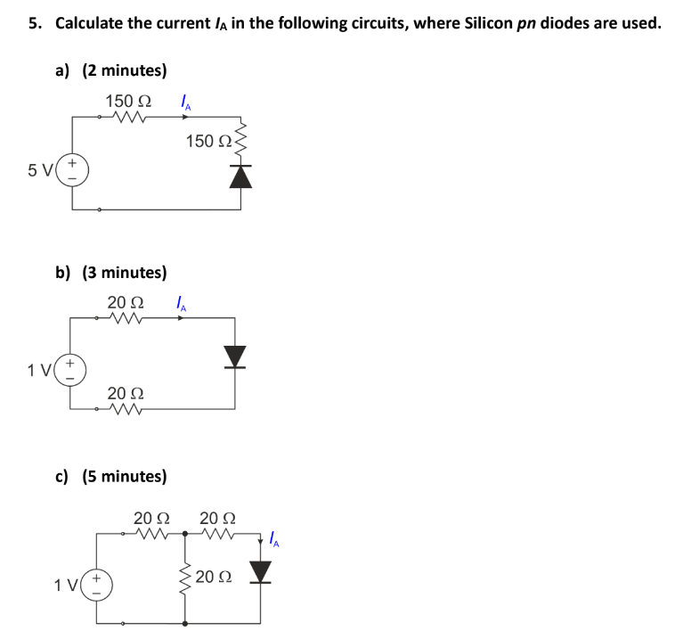 Solved Calculate the current IA ﻿in the following circuits, | Chegg.com