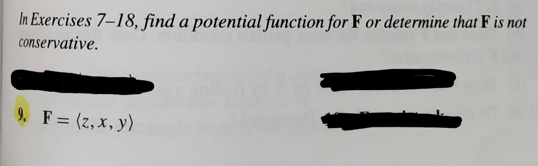 Solved In Exercises 7–18, find a potential function for F or | Chegg.com