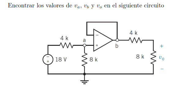 Solved Encontrar los valores de va,vb y vo en el siguiente | Chegg.com