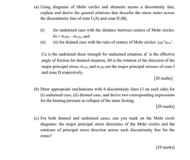 Solved (a) Using diagrams of Mohr circles and elements | Chegg.com