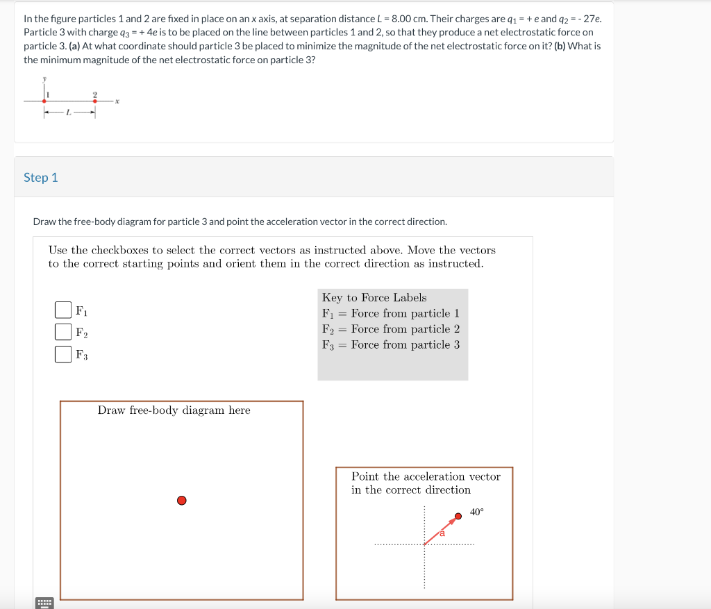 Solved In the figure particles 1 and 2 are fixed in place on | Chegg.com