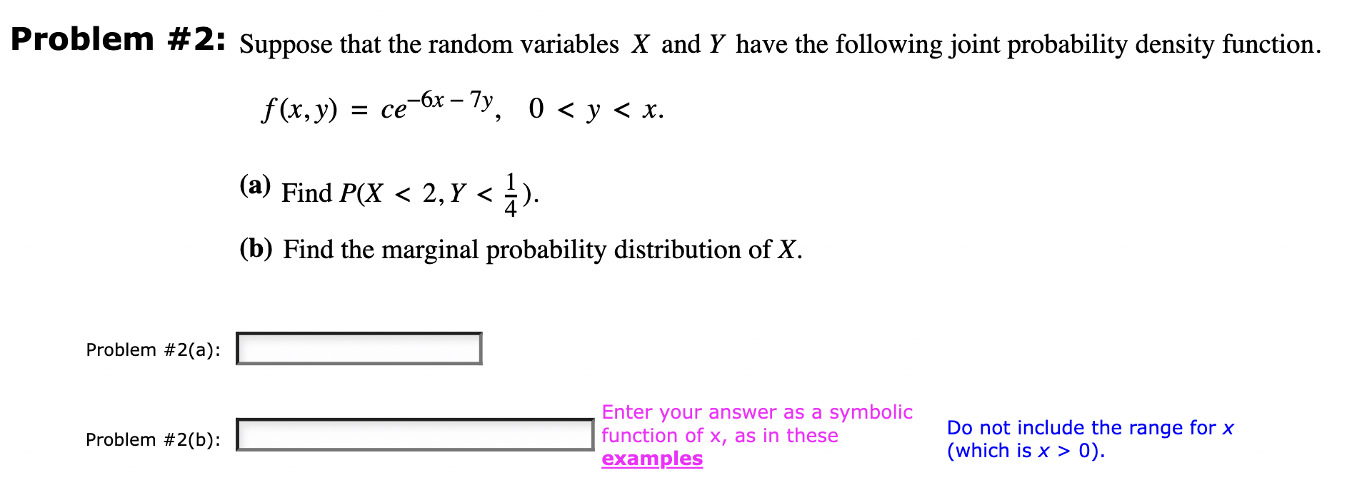 Solved Problem \#2: Suppose that the random variables X and | Chegg.com