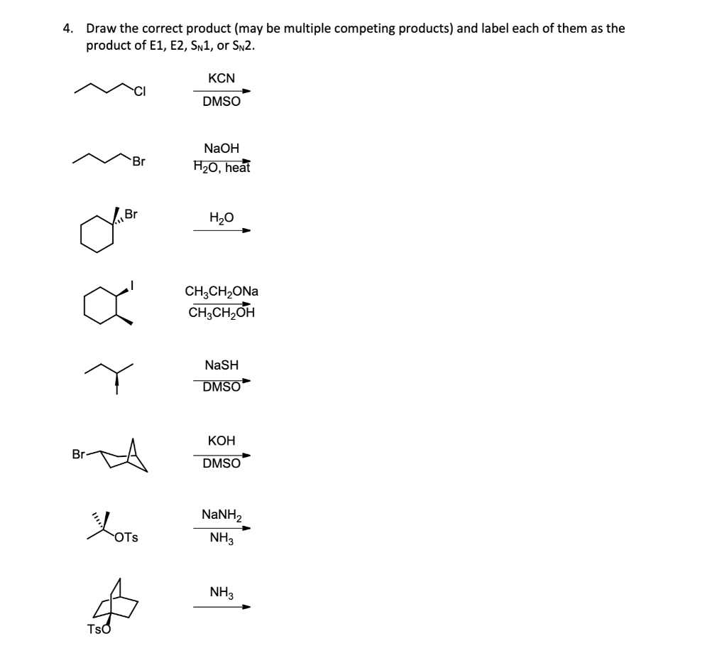 Solved 4. Draw the correct product (may be multiple | Chegg.com