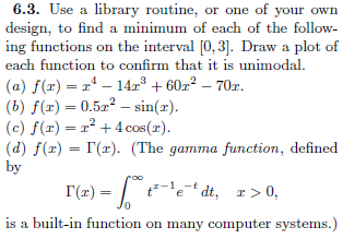 Solved 6.3. Use a library routine, or one of your own | Chegg.com