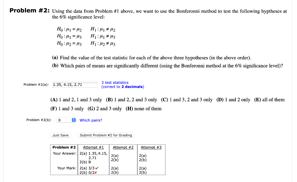 Solved Roblem 2 Using The Data From Problem 1 Above We 9204