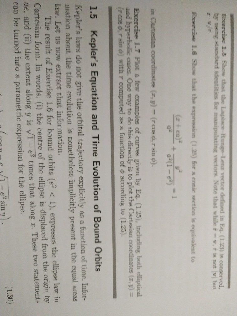 Solved Exercise 1.5 Show that the Laplace Runge-Lena vector | Chegg.com