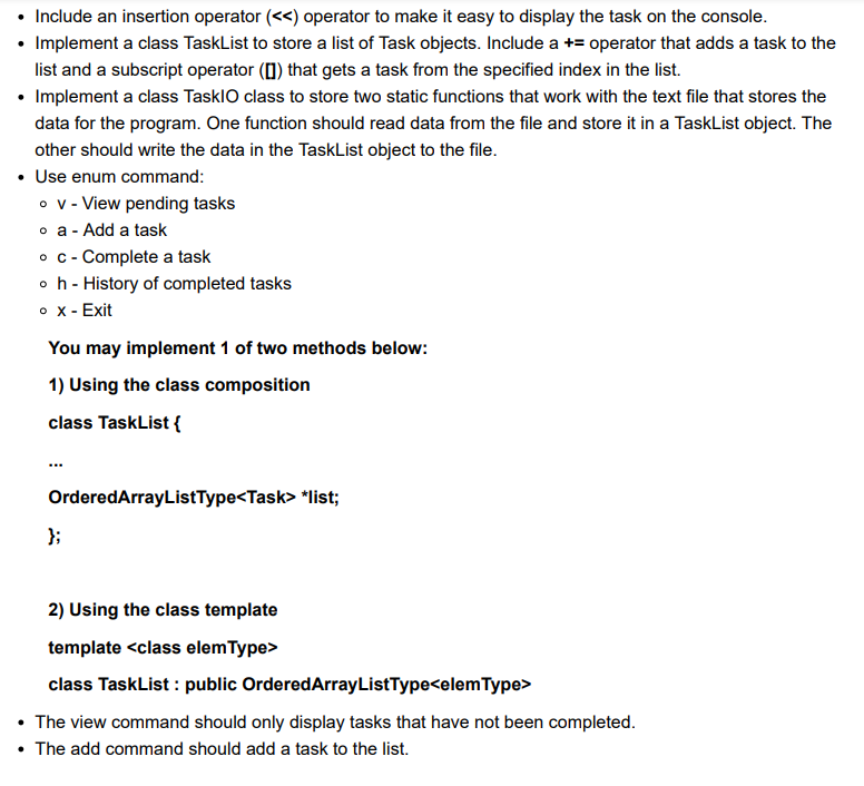 Solved Create an object-oriented program (OOP) using the | Chegg.com