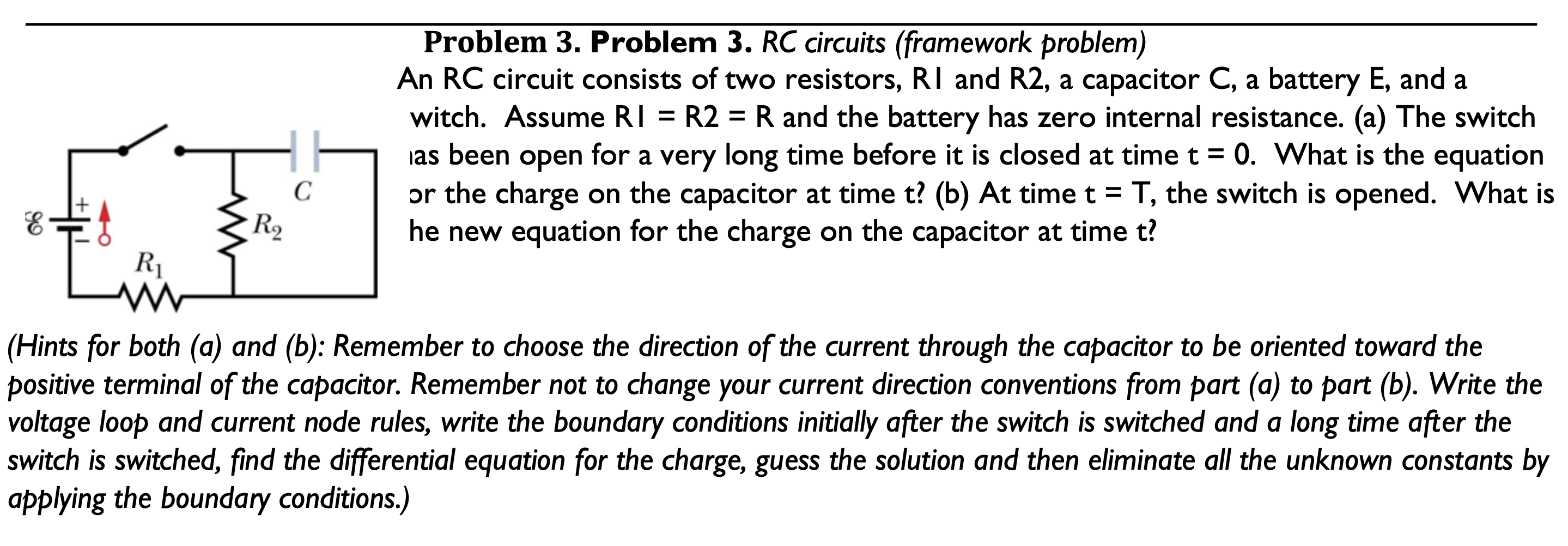 Solved An RC circuit consists of two resistors, R1 and R2, a | Chegg.com
