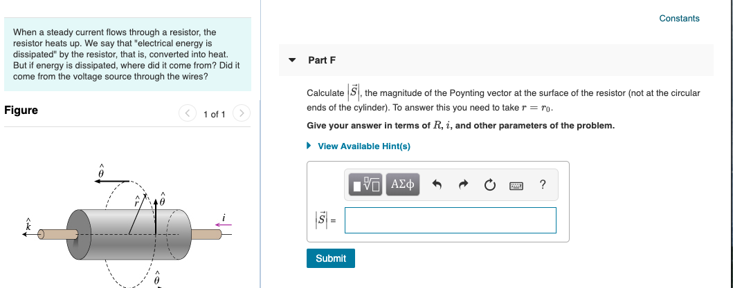 Solved: Constants When A Steady Current Flows Through A Re... | Chegg.com