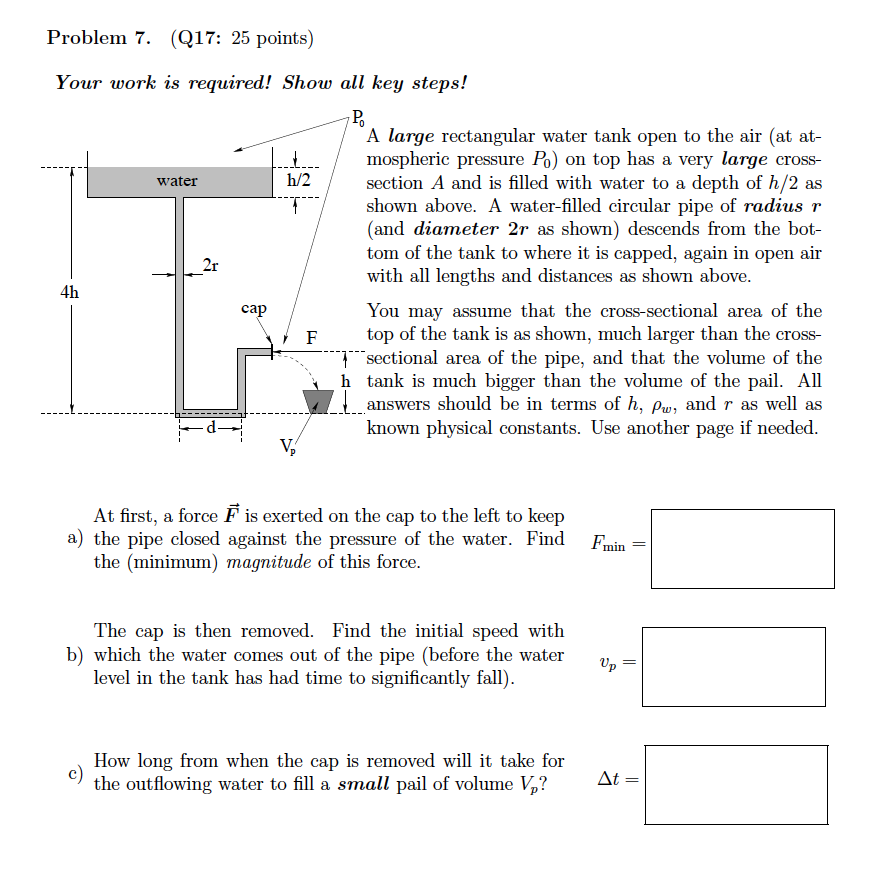 Solved Problem 7. (Q17: 25 points) Your work is required! | Chegg.com