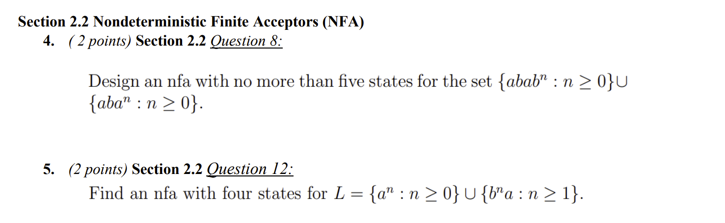 Theory of Computation\\nPlease solve Section | Chegg.com