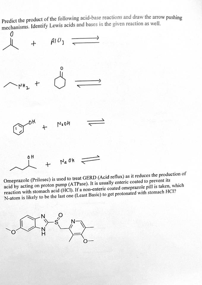 Solved Predict the product of the following acid-base | Chegg.com
