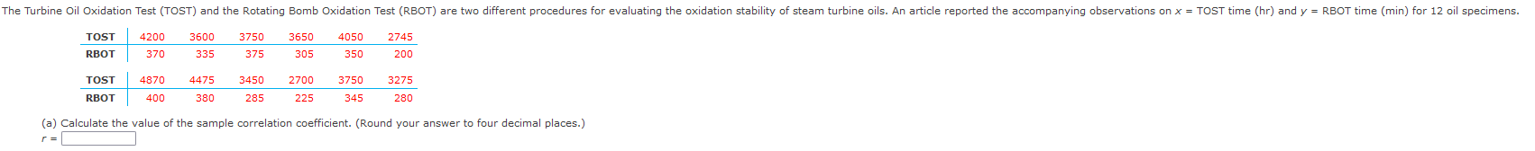 Solved (a) Calculate the value of the sample correlation | Chegg.com