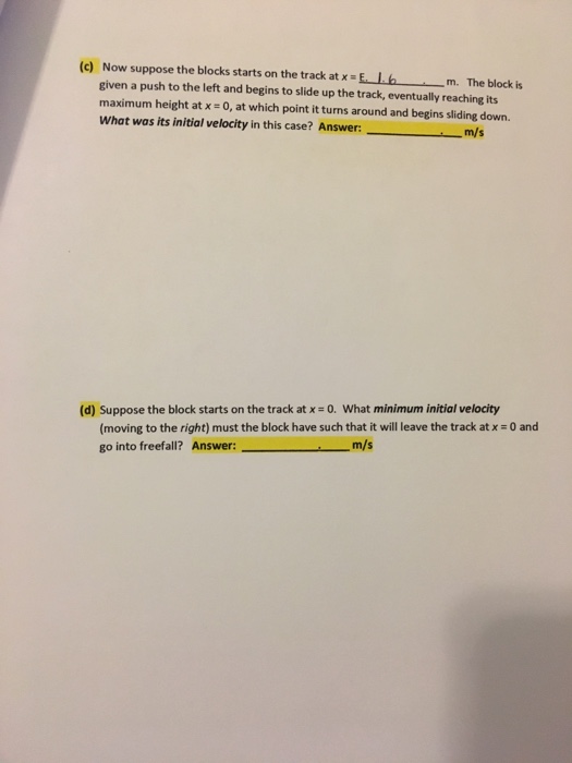 Solved SECTION 1 A small block slides down a frictionless | Chegg.com