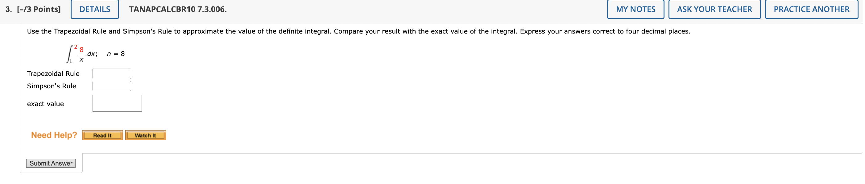 Solved Use the Trapezoidal Rule and Simpson's Rule to | Chegg.com