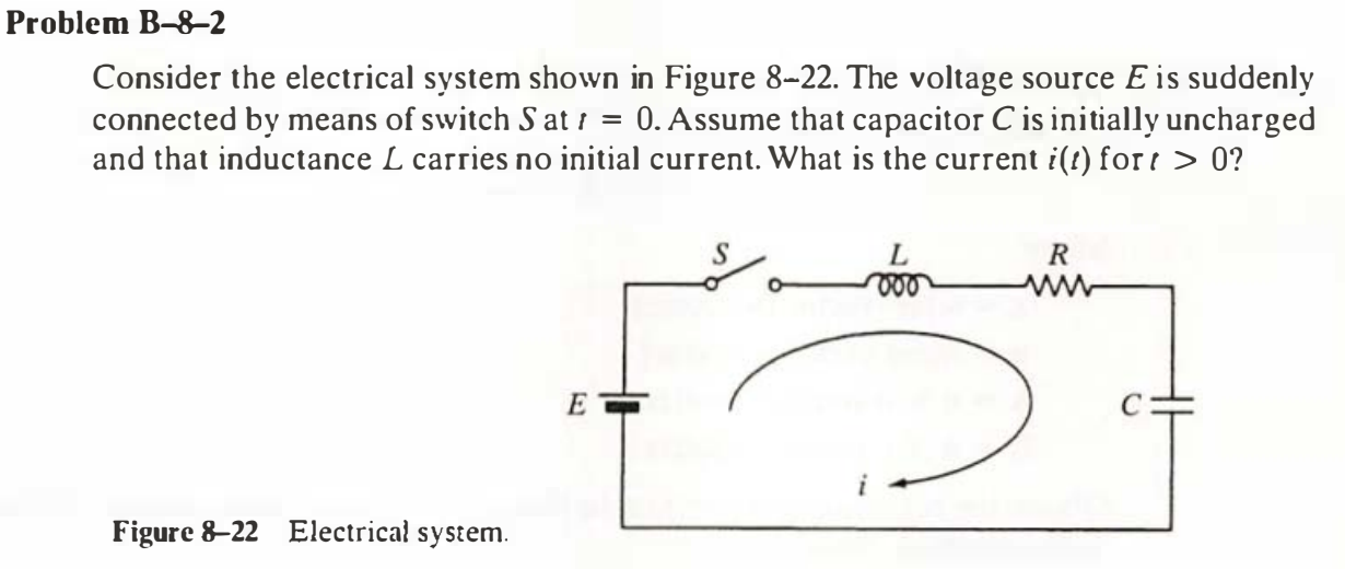 Solved Consider the electrical system shown in Figure 8−22. | Chegg.com
