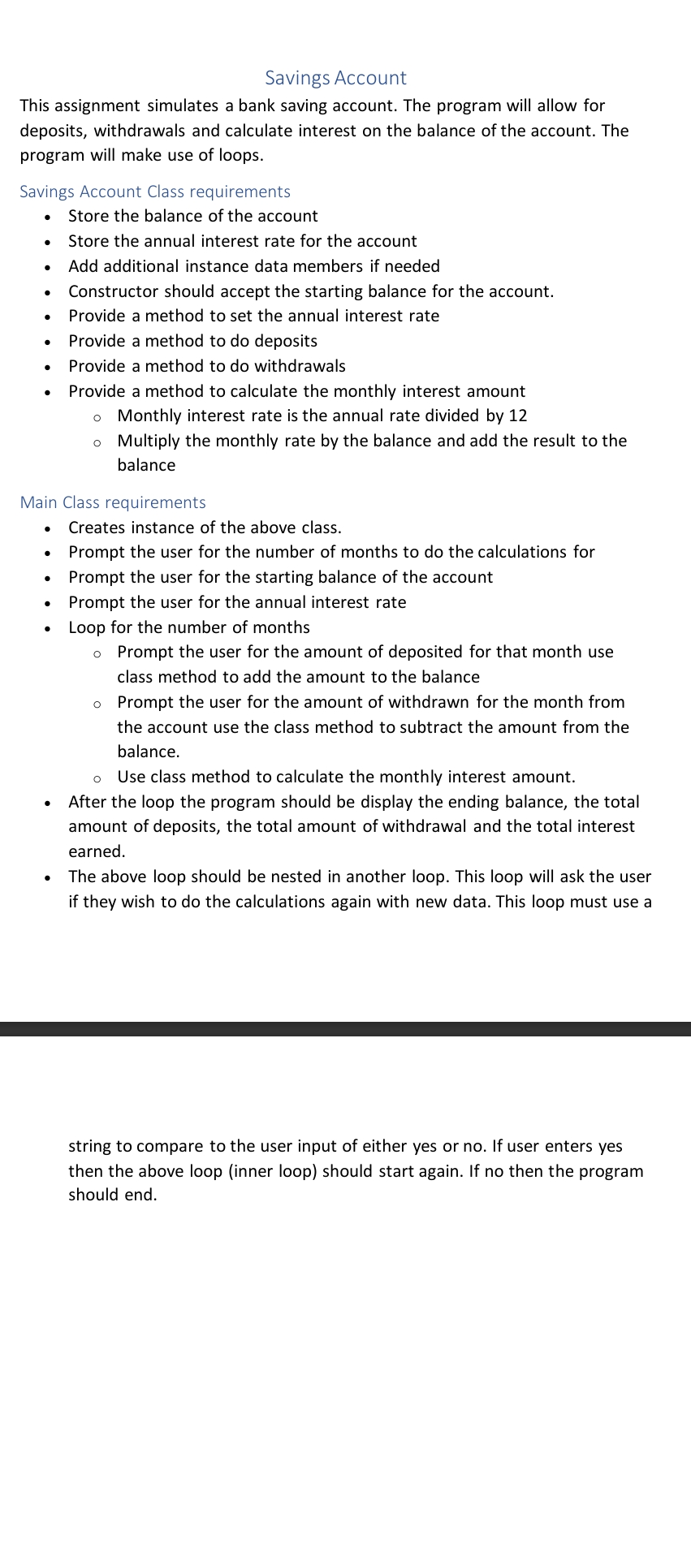 Solved Savings AccountThis assignment simulates a bank | Chegg.com