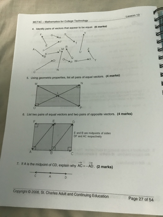 Solved Lesson 13 MCT4C-Mathematics for College Technology | Chegg.com