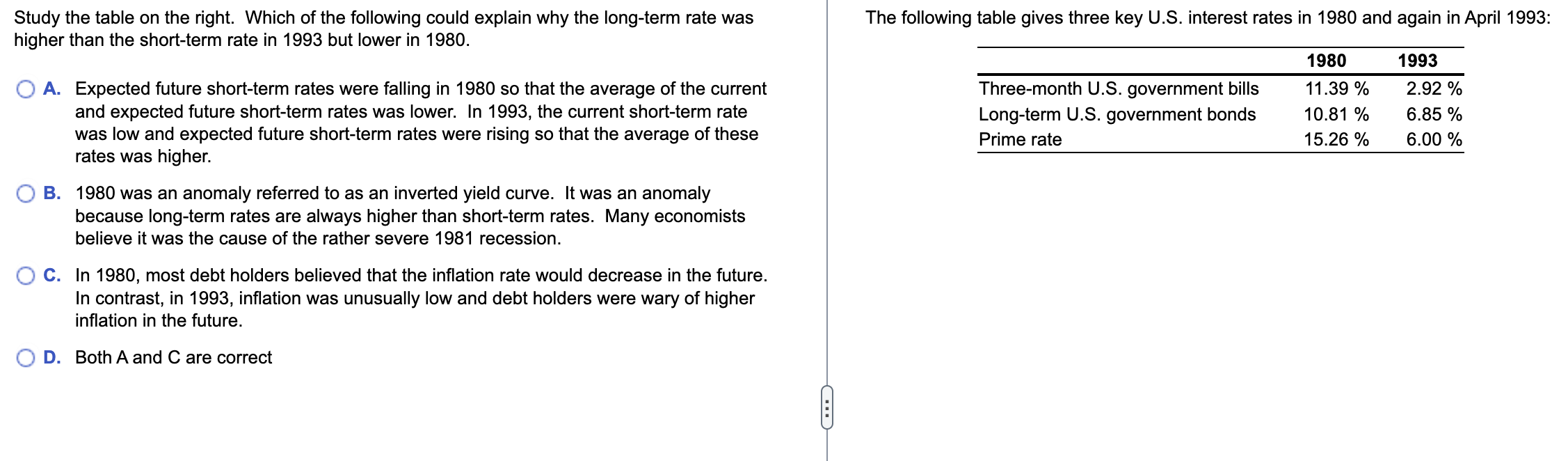 Solved Study the table on the right. Which of the following | Chegg.com