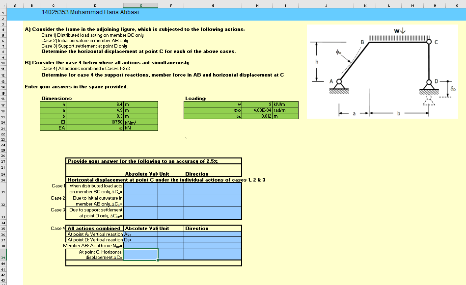 Solved A) Consider the frame in the adjoining figure. which | Chegg.com