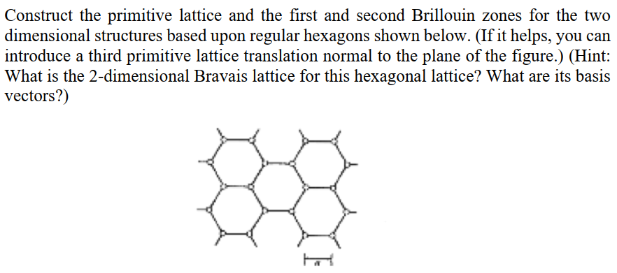 Construct the primitive lattice and the first and | Chegg.com
