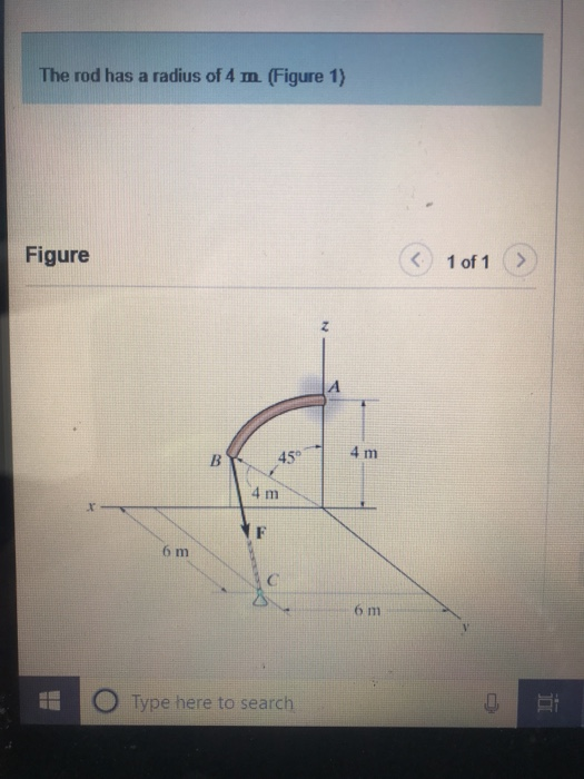Solved The rod has a radius of 4 m (Figure 1) Figure