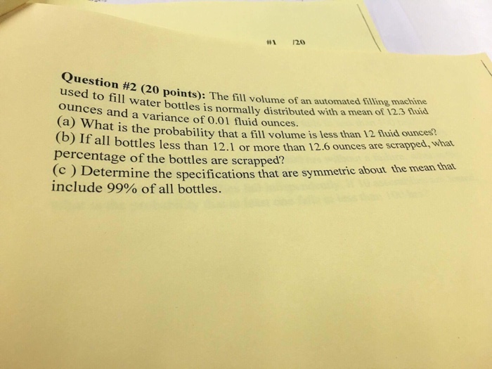 Solved The fill volume of an automated filling machine used | Chegg.com