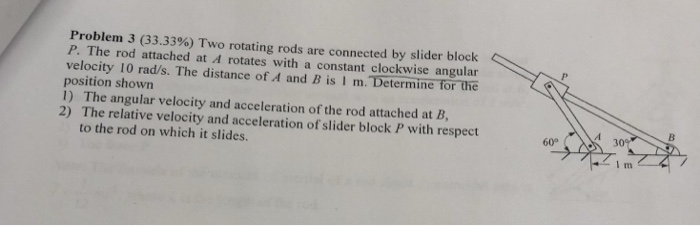 Solved Problem 3 (33.33%) Two rotating rods are connected by | Chegg.com