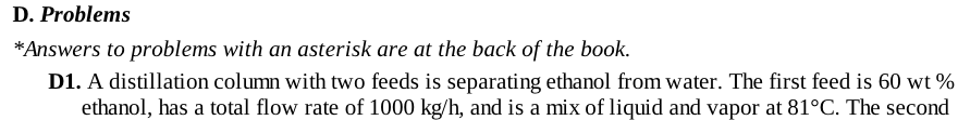 Solved D. Problems *Answers to problems with an asterisk are | Chegg.com