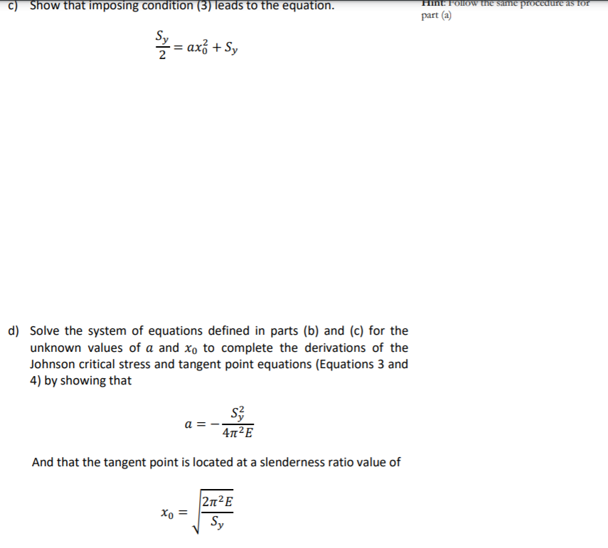 Solved Problem 6 The Johnson equation is empirical, meaning | Chegg.com